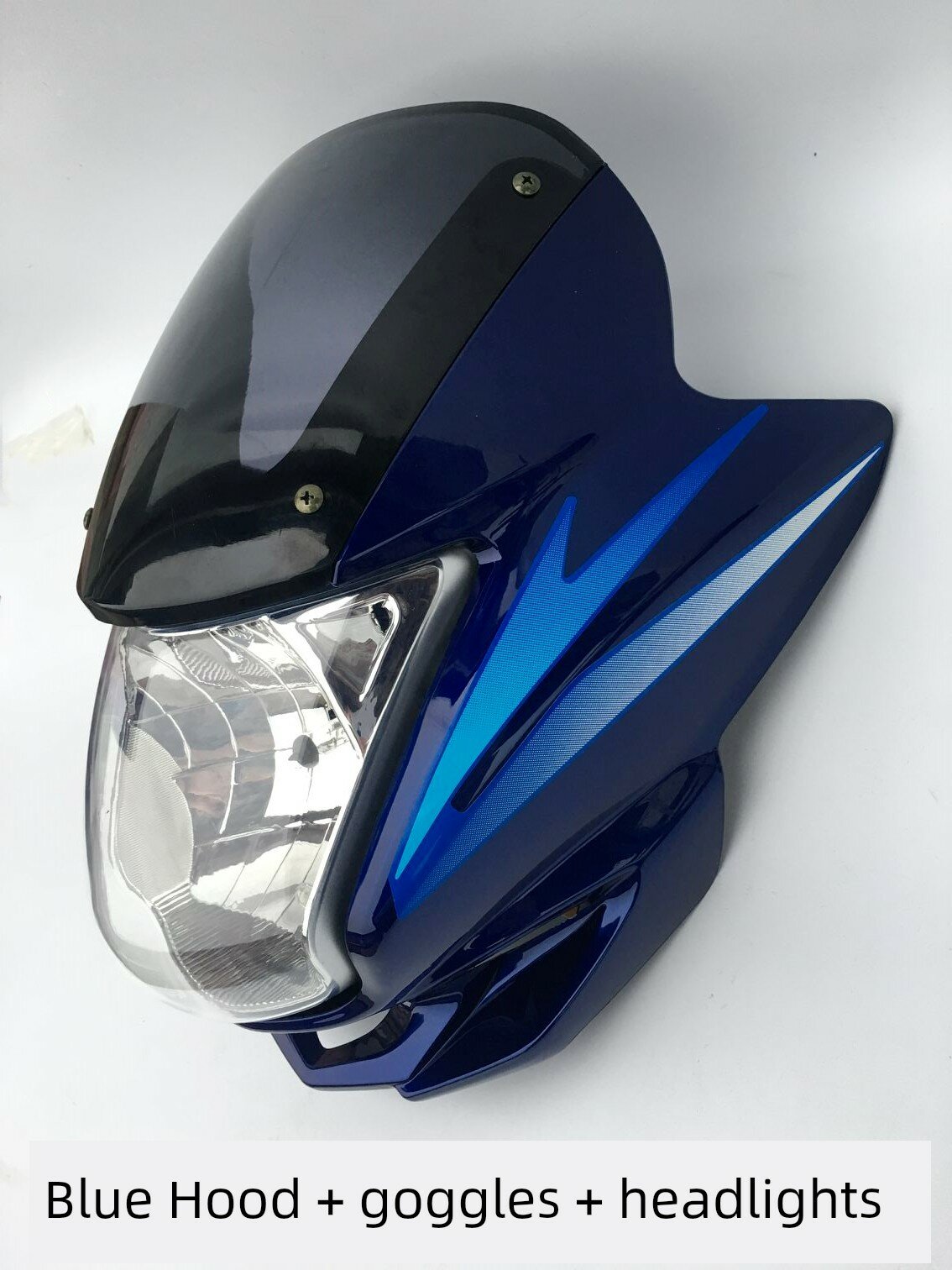 Подходит для мотоцикла Wuyang Honda, переднее крыло WH125-B-11, дефлектор, капот в сборе, абажур, корпус лампы Синий