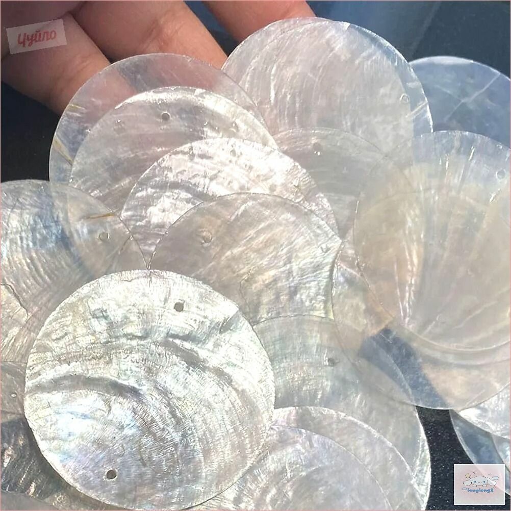 50 шт. круглые натуральные ракушки, морские раковины капиз, 2-дюймовые ракушки устриц