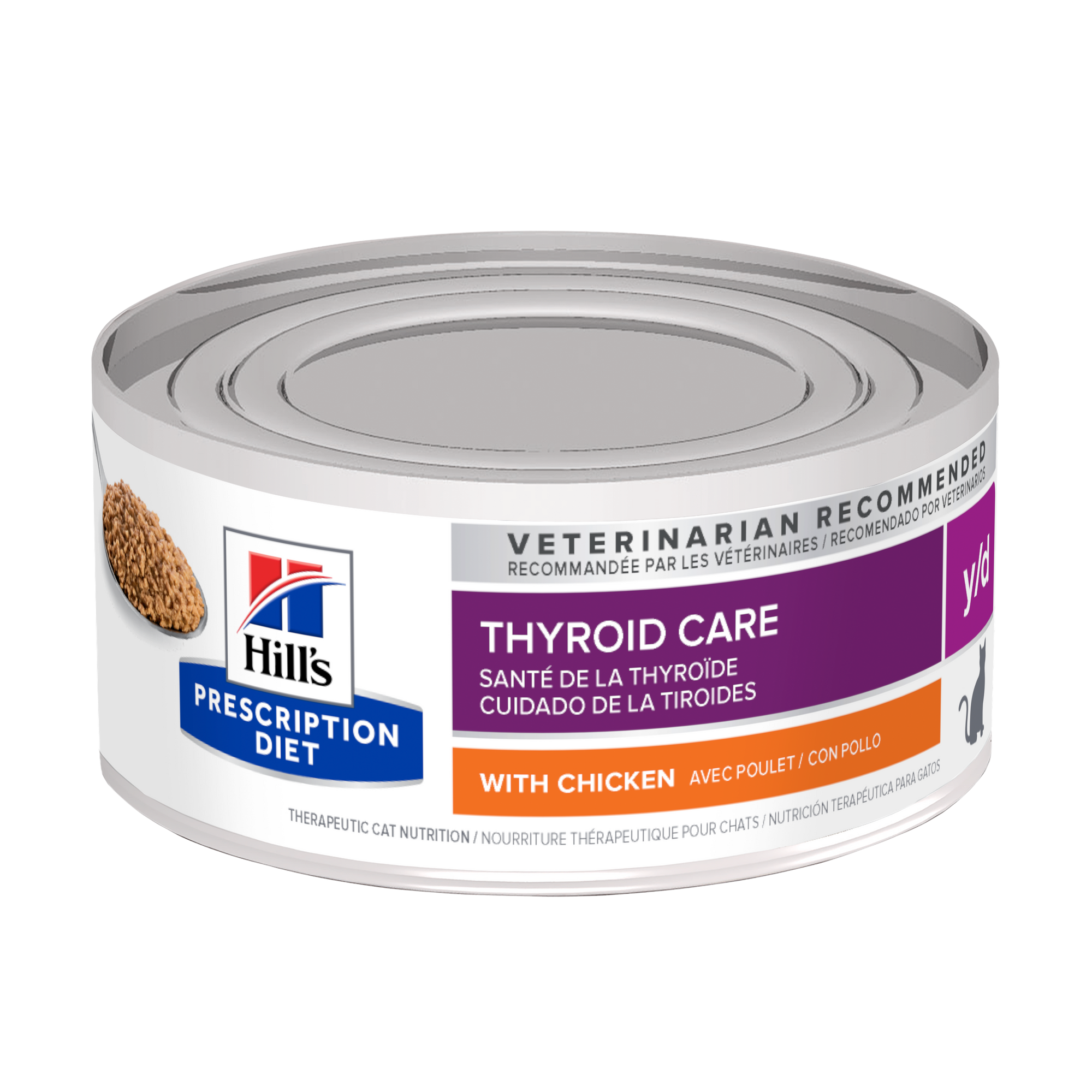 Hill's Prescription Diet y/d Thyroid Care with Chicken, влажный диетический корм для взрослых кошек, 156 г