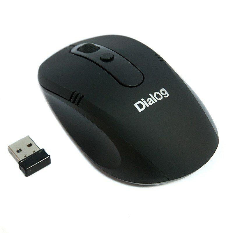 Мышь беспров. Dialog MROP-03U, чёрная