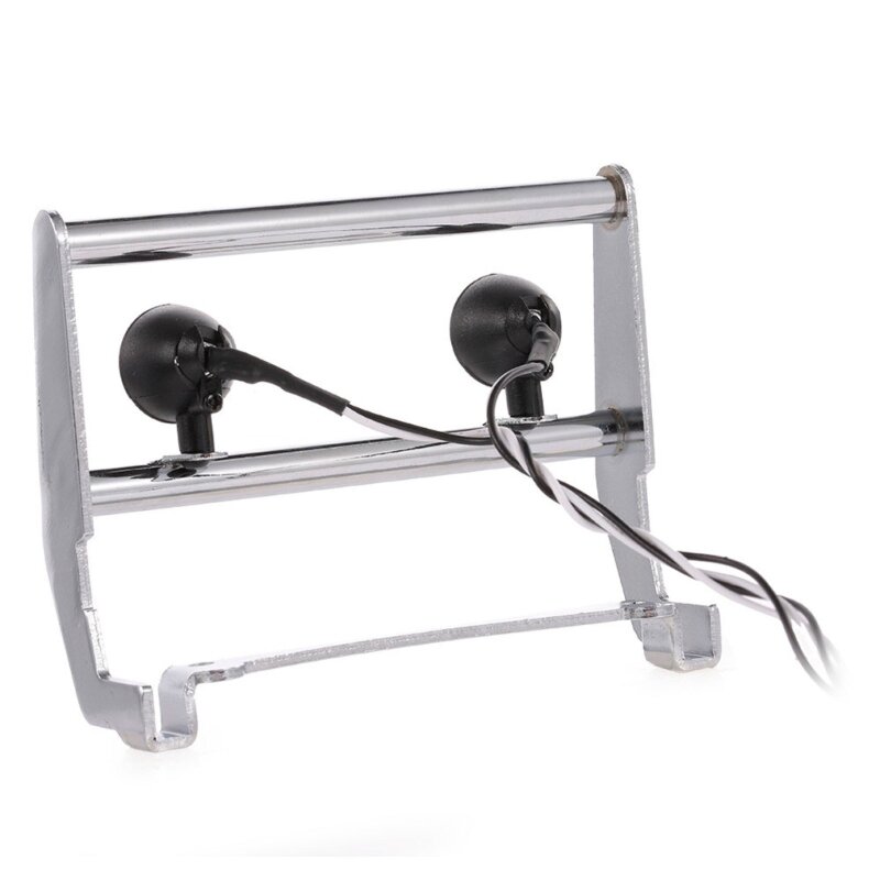 Металлический Передний Бампер с 2 Светодиодными Фонарями для Модернизации Гусеничного Автомобиля с Дистанционным Управлением 1/10-го Масштаба 82046-4