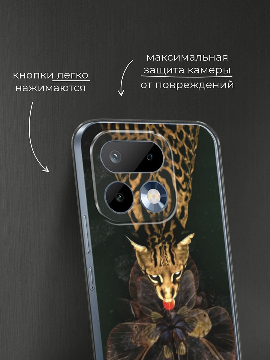 Чехол на Realme 16 Pro / Реалме 16 Про с принтом Готический гепард — фото 1