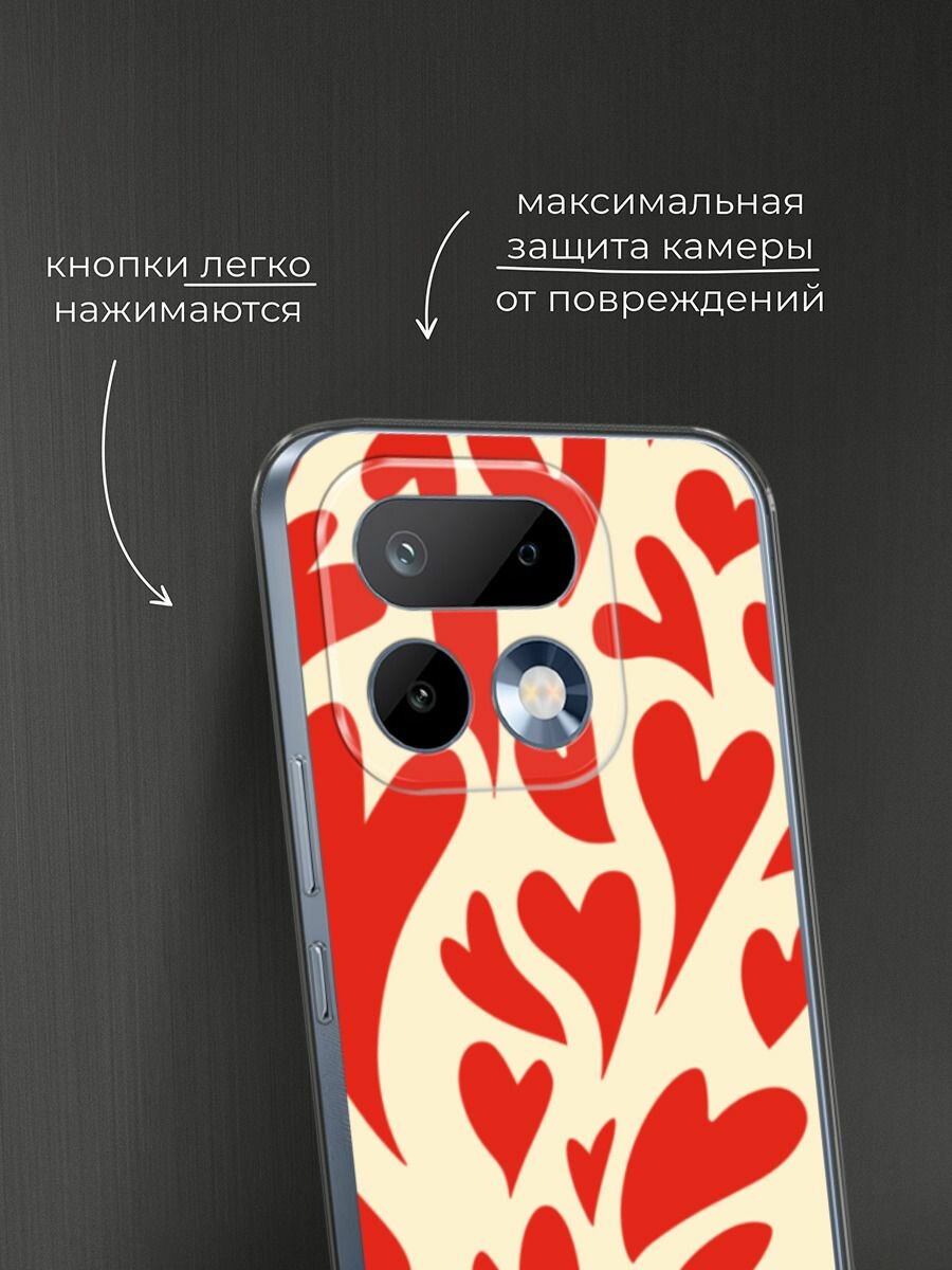 Чехол на Realme 16 Pro / Реалме 16 Про с принтом Crazy hearts 1 — фото 1