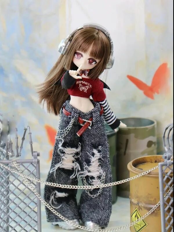 Шарнирная кукла BJD, с одеждой, аксессуарами, длинными волосами, кукла MJD, 1/8, 20 см, игрушечная статуэтка
