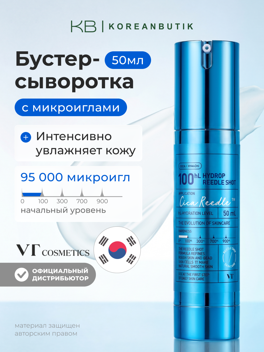 Бустер-сыворотка увлажняющая с микроиглами | VT Cosmetics Hydrop Reedle Shot 100 50ml
