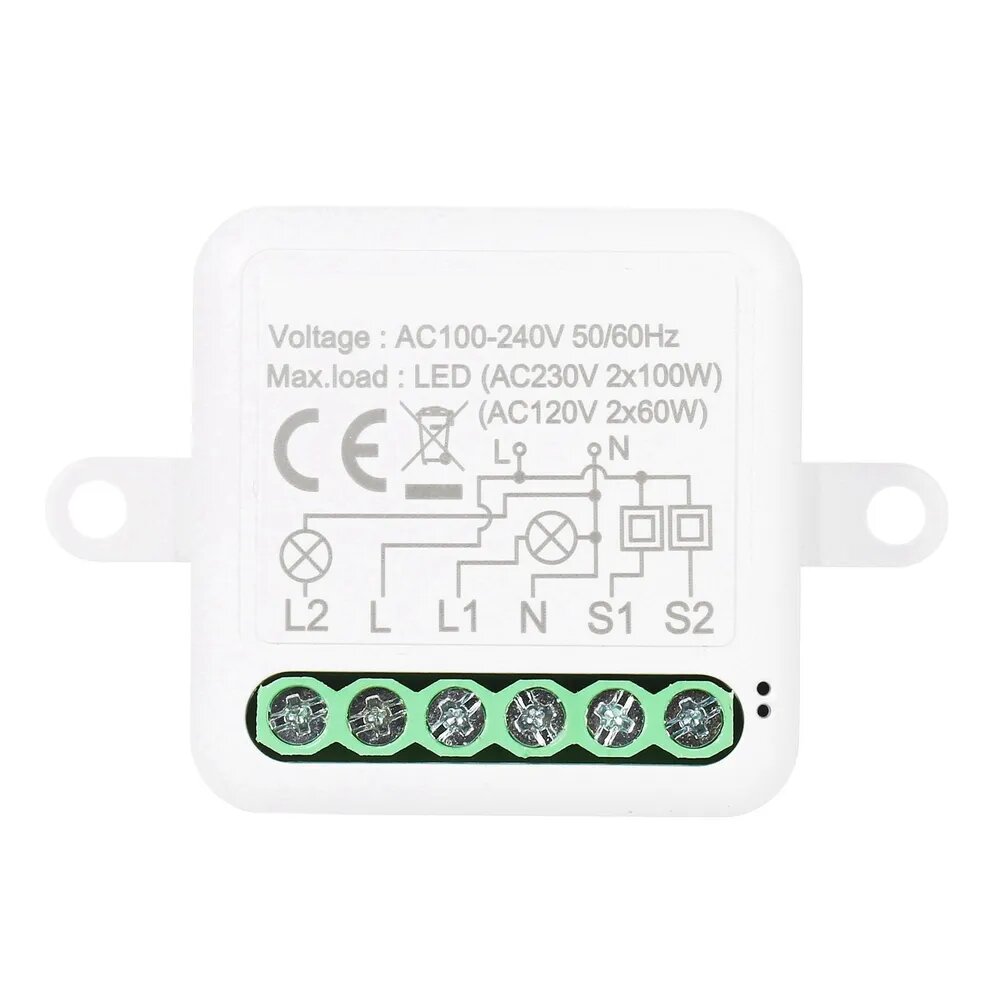 Zigbee диммер, модуль диммера, умный диммер, управление светом через приложение, голосовое управление с Алисой и Google, плавное регулирование яркости, таймер, миниатюрный корпус