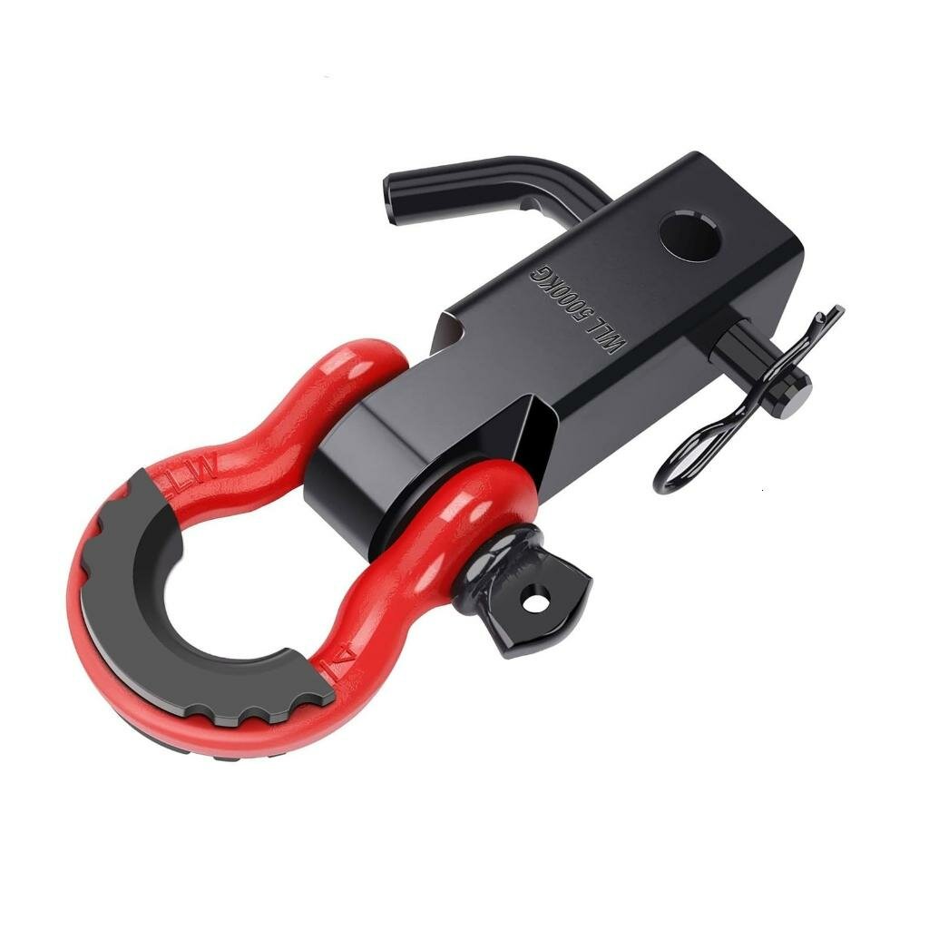 Буксирный крюк из углеродистой стали, черный красный