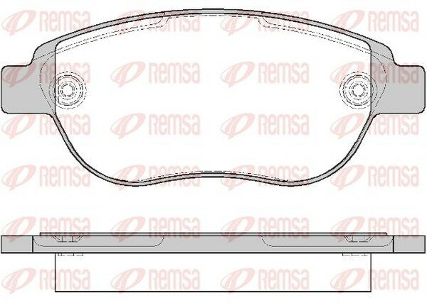 Колодки тормозные передние REMSA 0841.00 Peugeot 307 1,6-16V, 2,0-16V, 2,0Hdi 8, 00->