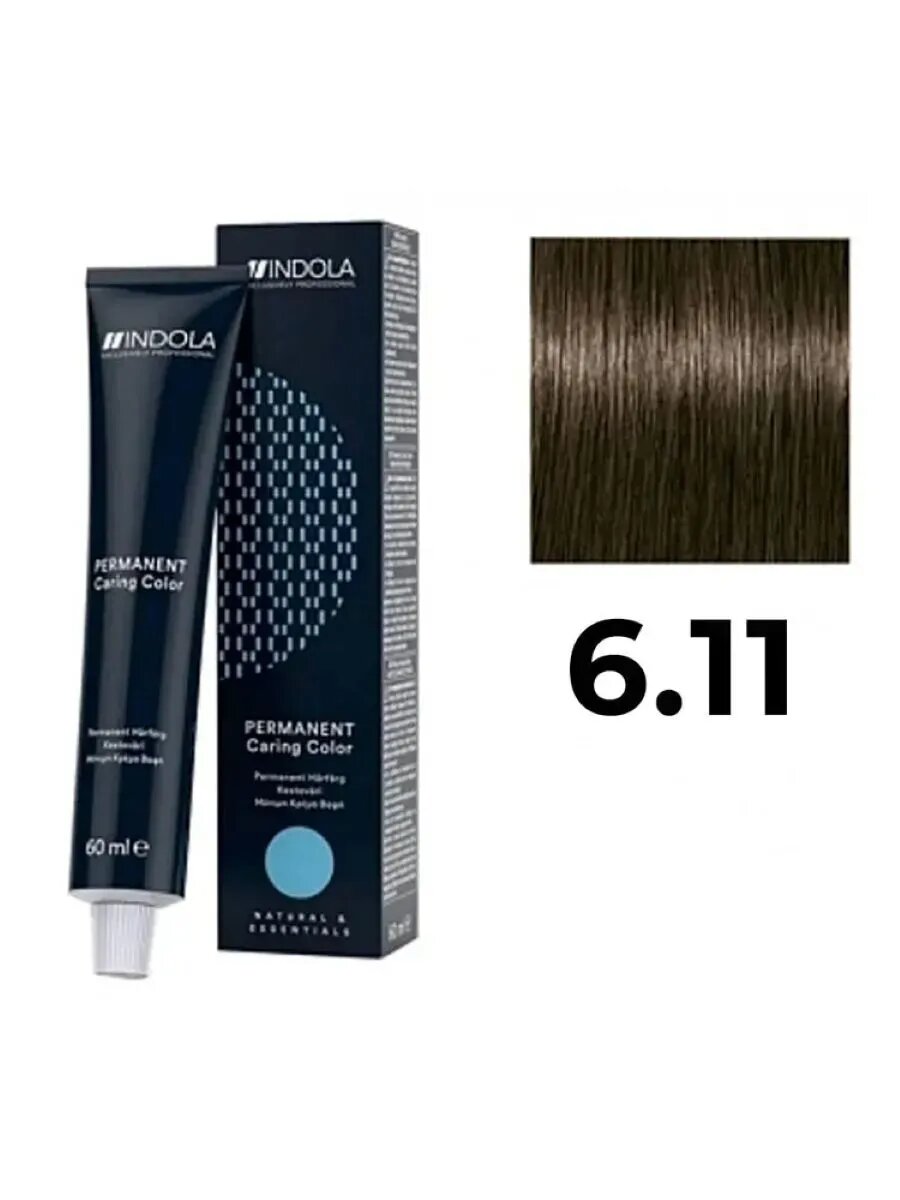 Indola Natural Essentials 6.11 Стойкая крем-краска для волос 60мл