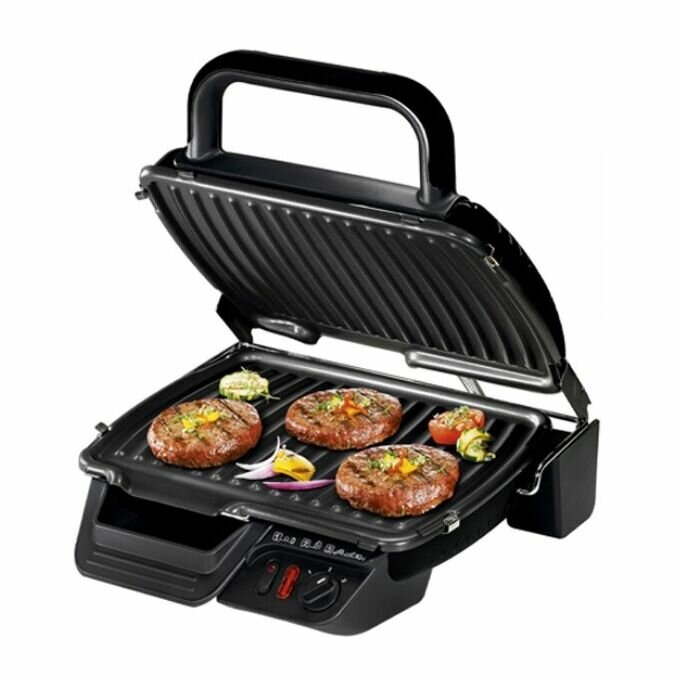 Электрогриль TEFAL GC305816, Комбинированный — черный и серебристый (серый металлик), 1.1 м