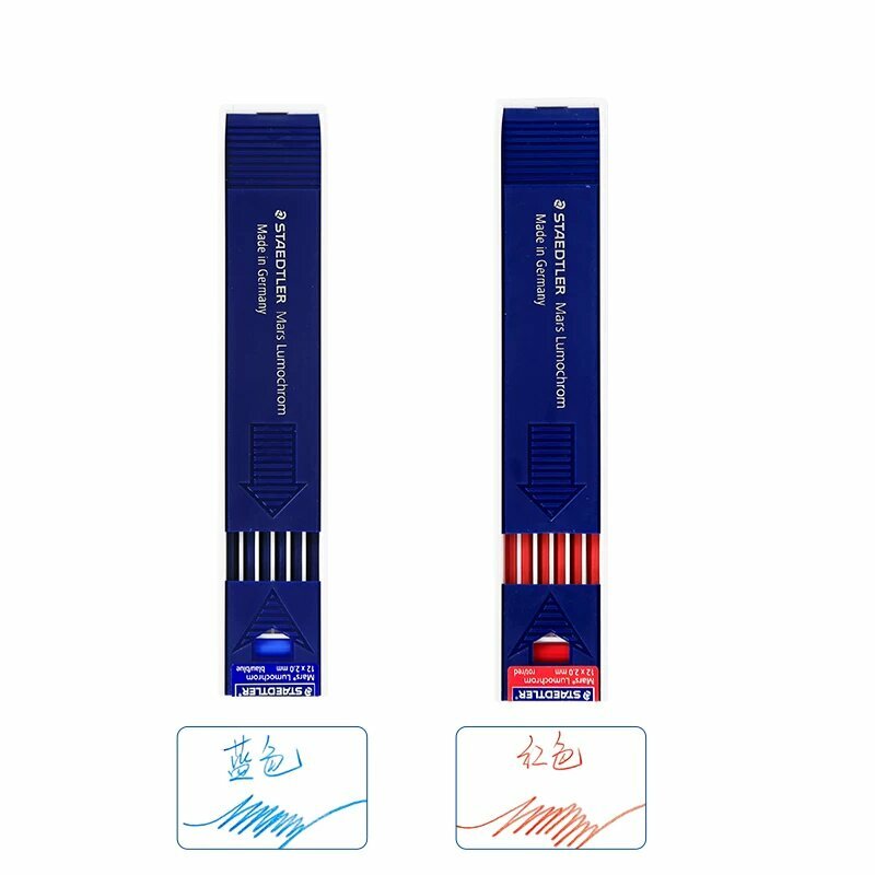 STAEDTLER 2.0 мм Инженерный карандашный грифель Красный и Синий 1 коробка каждая итого 2 коробки для механических