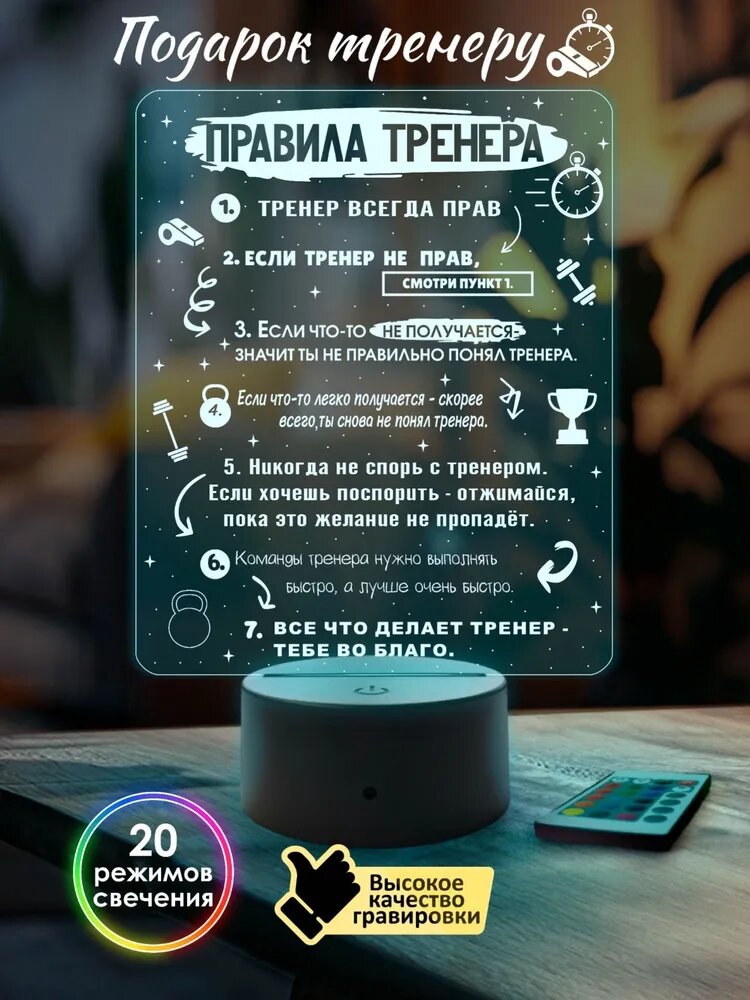 Подарок тренеру на 23 февраля 8 марта день рождения