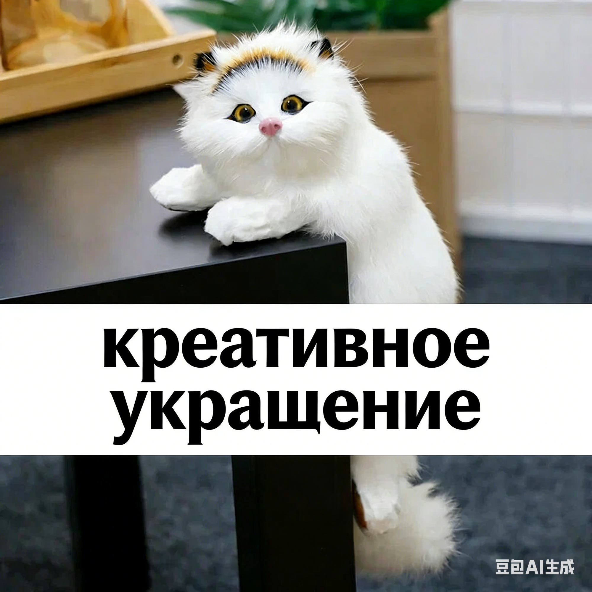 Симпатичный плюшевый кошачий кулон, плюшевый материал, креативное украшение