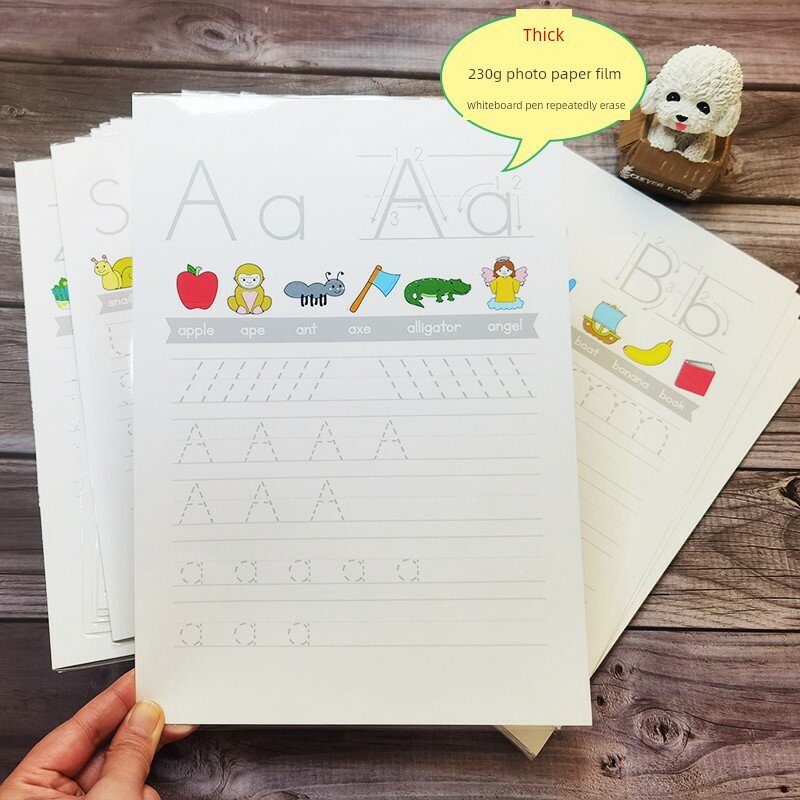 Английские тренировочные листы с ламинацией, цветные, рассыпные, набор 1