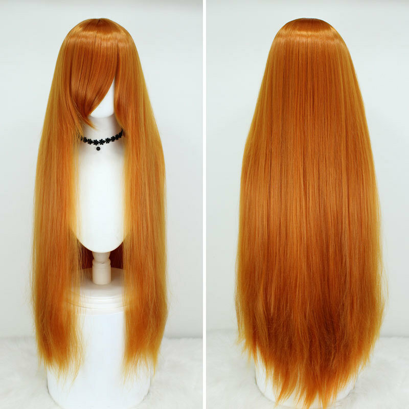 Парик для косплея аниме длинный прямой 100 см пушистый cosplay wig универсальный образ