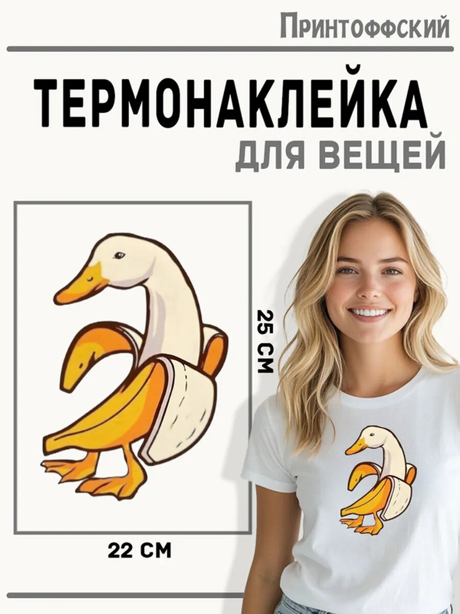 Термонаклейка для одежды и аксессуаров DTF-печать Гусь — фото 1