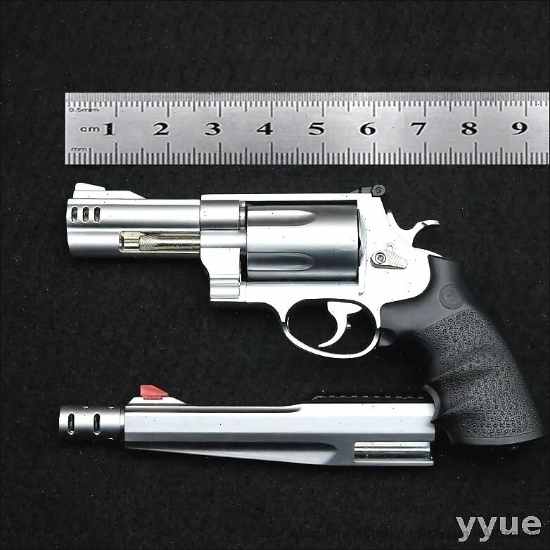 Smith M500 1:2.05, полностью металлическая, разборная, с выбросом гильзы, сплавная игрушечная модель, не стреляет