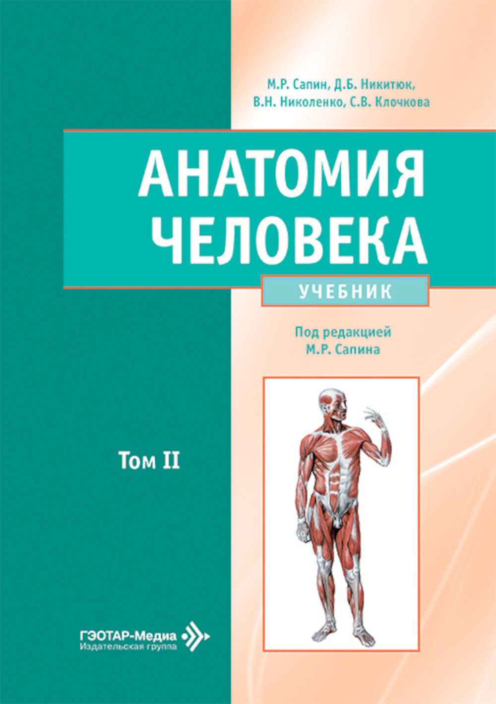 Анатомия человека: Учебник: в 2 т. Т. 2. Никитюк Д. Б, Сапин М. Р, Николенко В. Н.