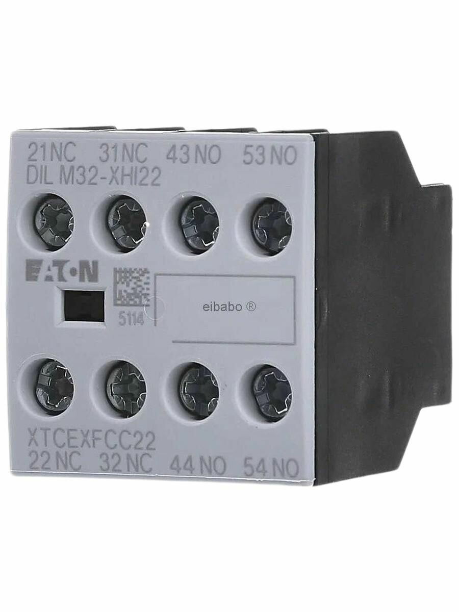 DILM32-XHI22 EATON, Блок вспомогательных контактов 2НО+2НЗ, фронтальный, винтовые зажимы, Артикул: 277377.