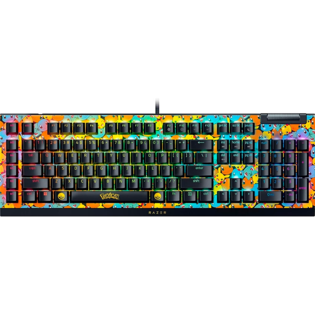 Razer RZ03-04704200-R3M1 Игровая клавиатура Razer BlackWidow V4 X (Green Switch) - Pokemon Kanto Starters Ed. - US Layo