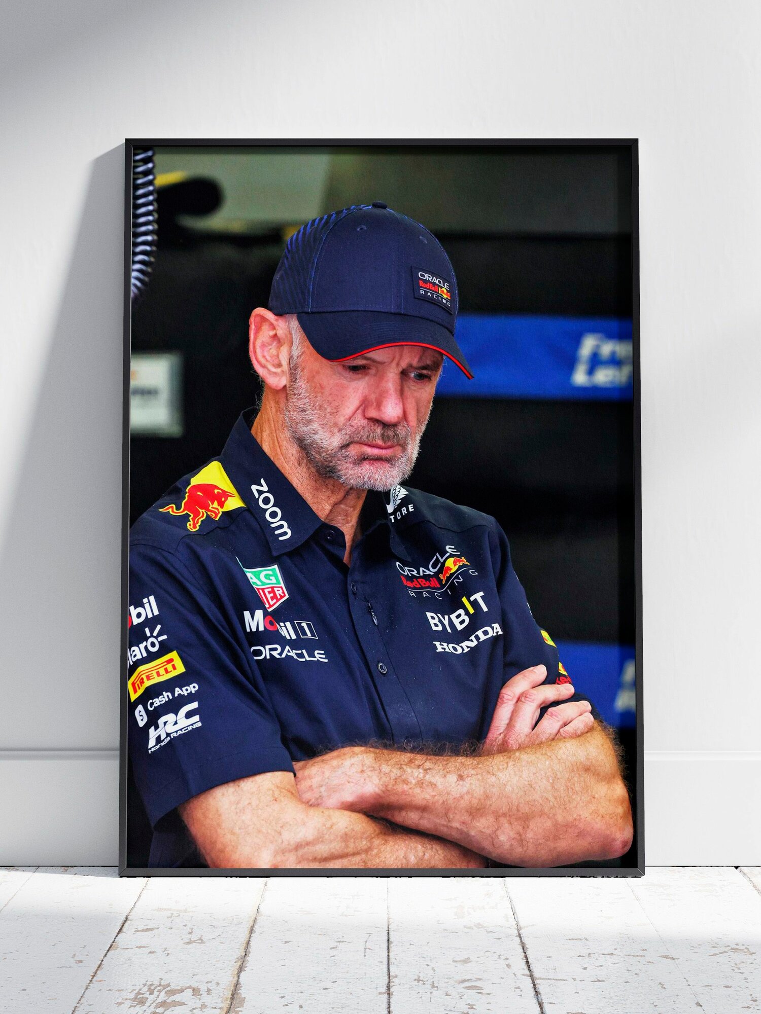 Плакат на стену для интерьера Звёзды Автоспорта - Stars of Motorsport (Эдриан Ньюи - Adrian Newey 3) - Постер по гонщику формата A4 (21x30 см)
