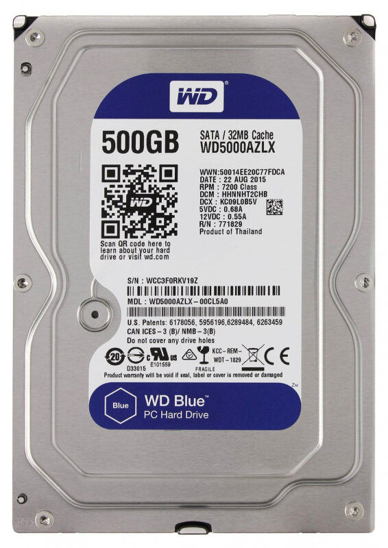 Жесткий диск Western Digital WD5000AZLX 500Gb SATAIII 3,5" HDD