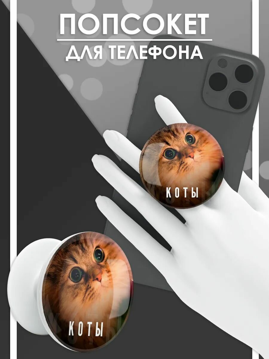 Попсокет Мем Коты, держатель для телефона
