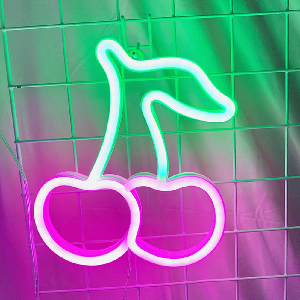 Светодиодная Лампа Вишня, Атмосферное Освещение, Зеленый Цвет, Для Гостиной И Кабинета, 1 Штука