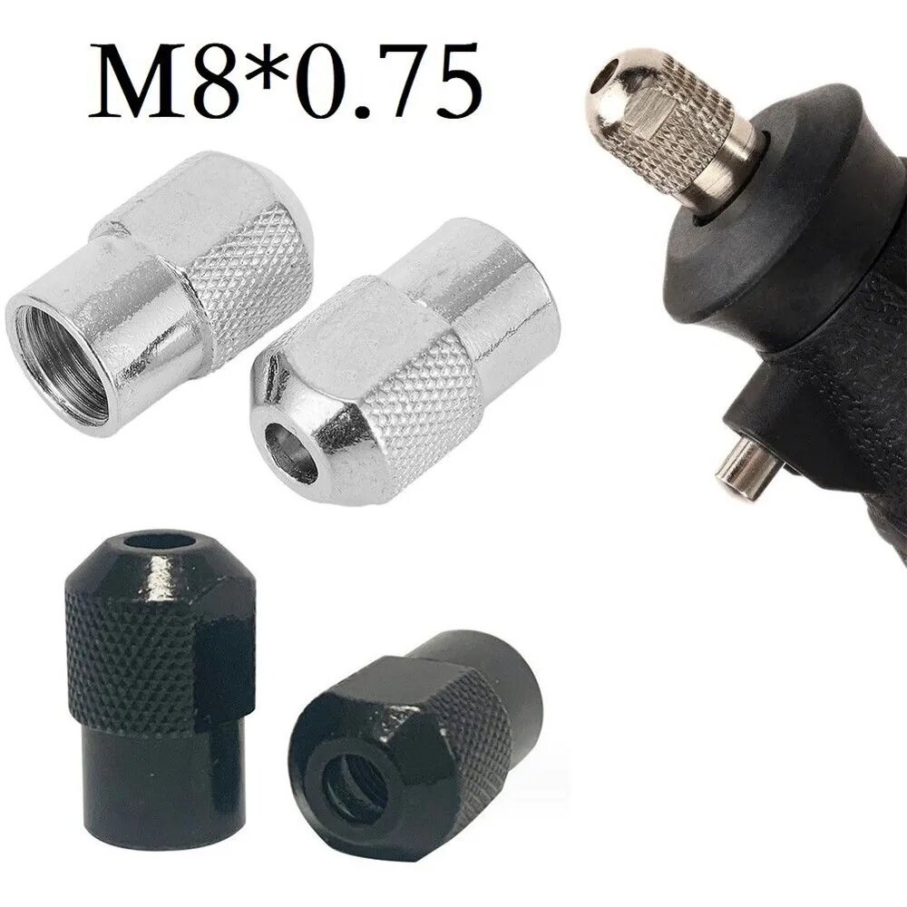 4ШТ Мини-Сверлильный Патрон M8 0.75 мм Из Цинкового Сплава, Зажимная Гайка, Аксессуары Для Вращающихся Инструментов