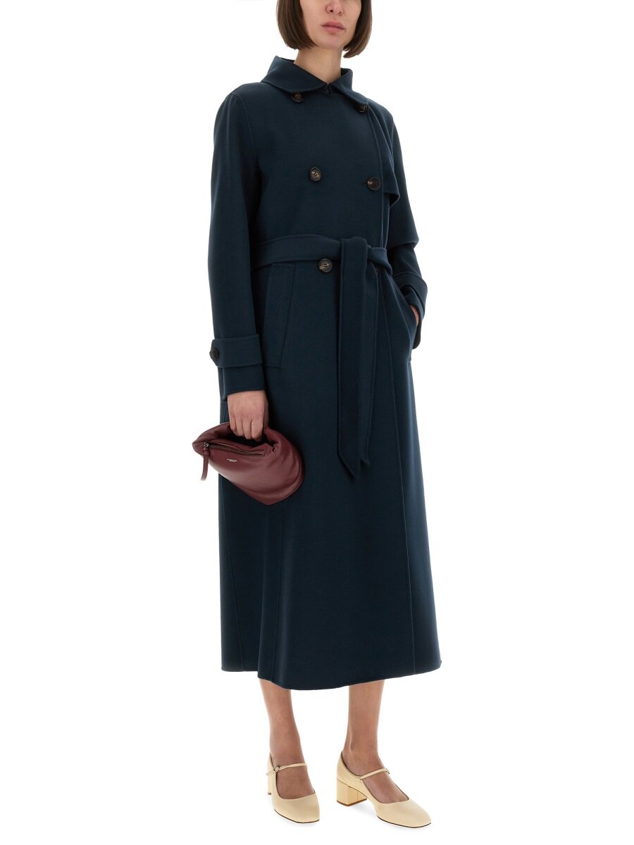 Тренчкот Max Mara, размер 42, синий — фото 1