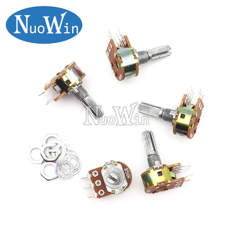 Потенциометр NUOWIIN WH148 500 кОм, 5 шт.