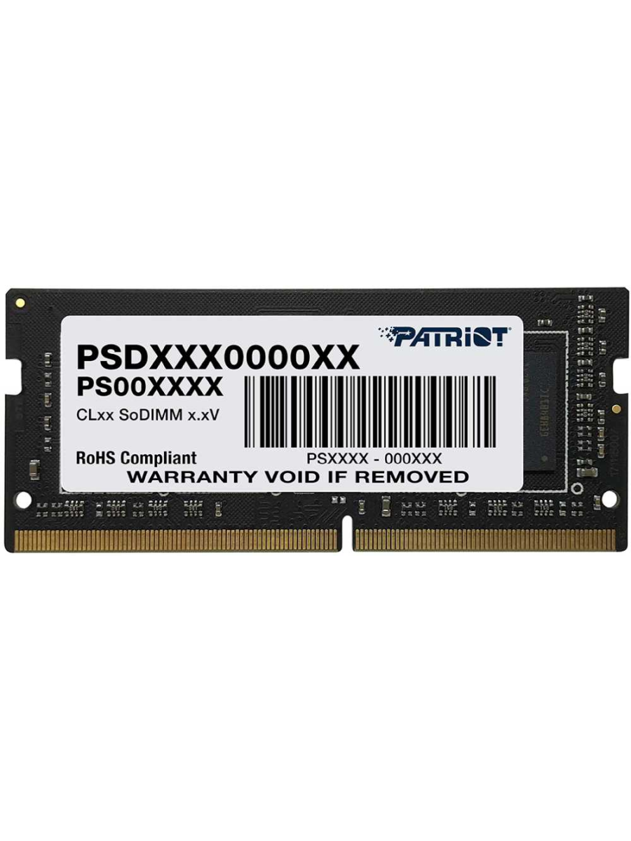 Память DDR4 16GB 2666MHz Patriot PSD416G266681S Signature RTL PC4-21300 CL19 SO-DIMM 260-pin 1.2В single rank RTL