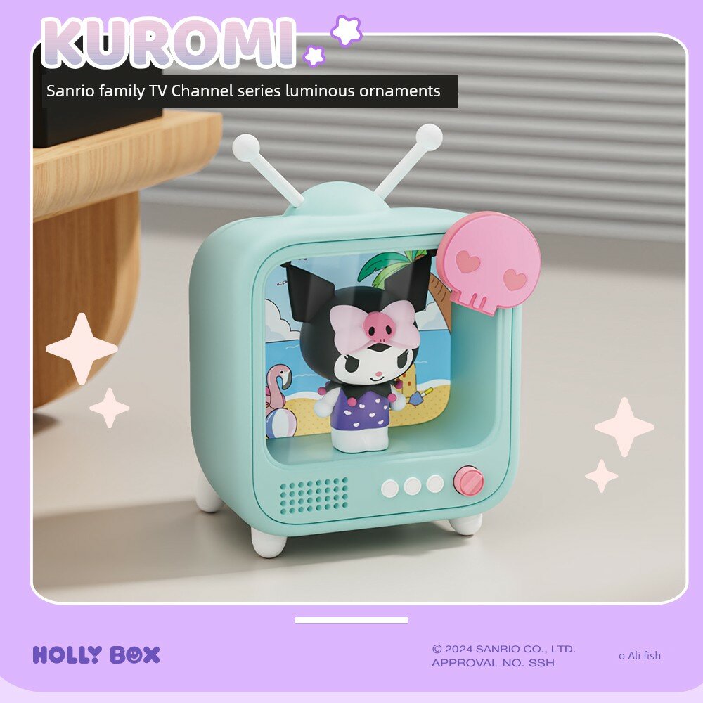 Оригинальные светящиеся украшения Sanrio TV Channel в подарочной коробке, Куроми, Хелло Китти, подарок на день