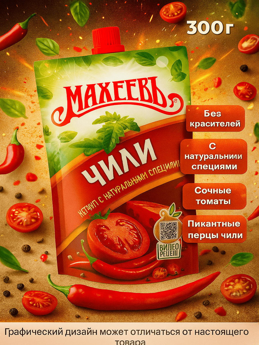 Кетчуп махеевъ Чили, 300г