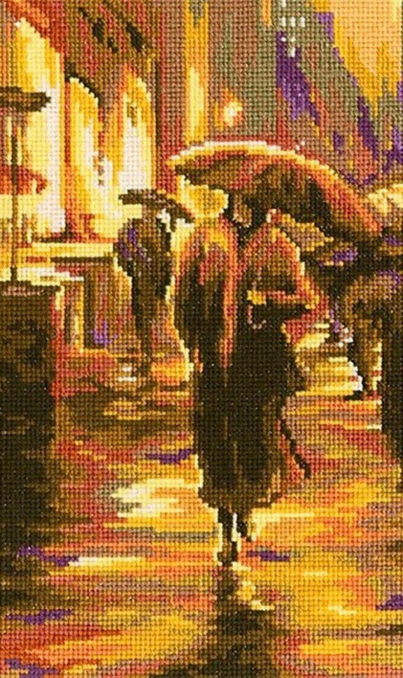 Набор для вышивания РТО #C162 Просто дождь, Счетный крест, 13 x 22 см
