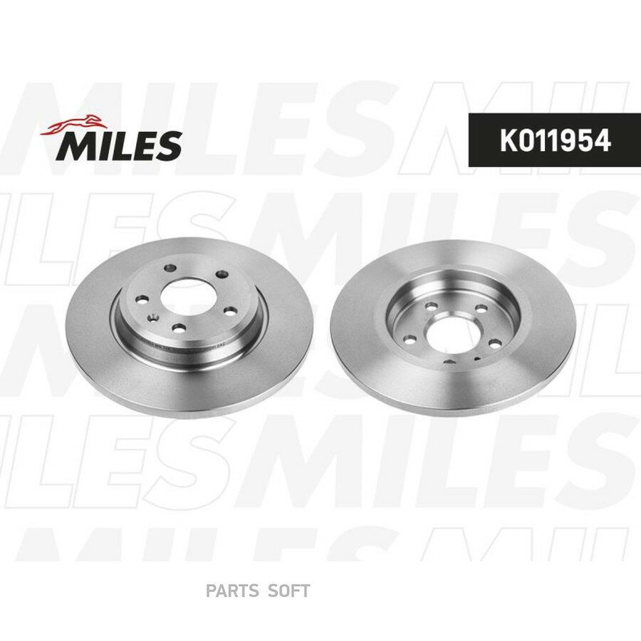 MILES K011954 Диск тормозной AUDI A4/A5/Q5 15- задний вент. D=300мм. ()
