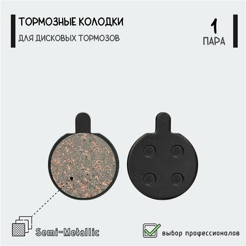 Тормозные колодки TP-11C для дисковых тормозов M365 Pro, полуметалл, для велосипеда, самоката,1 пара