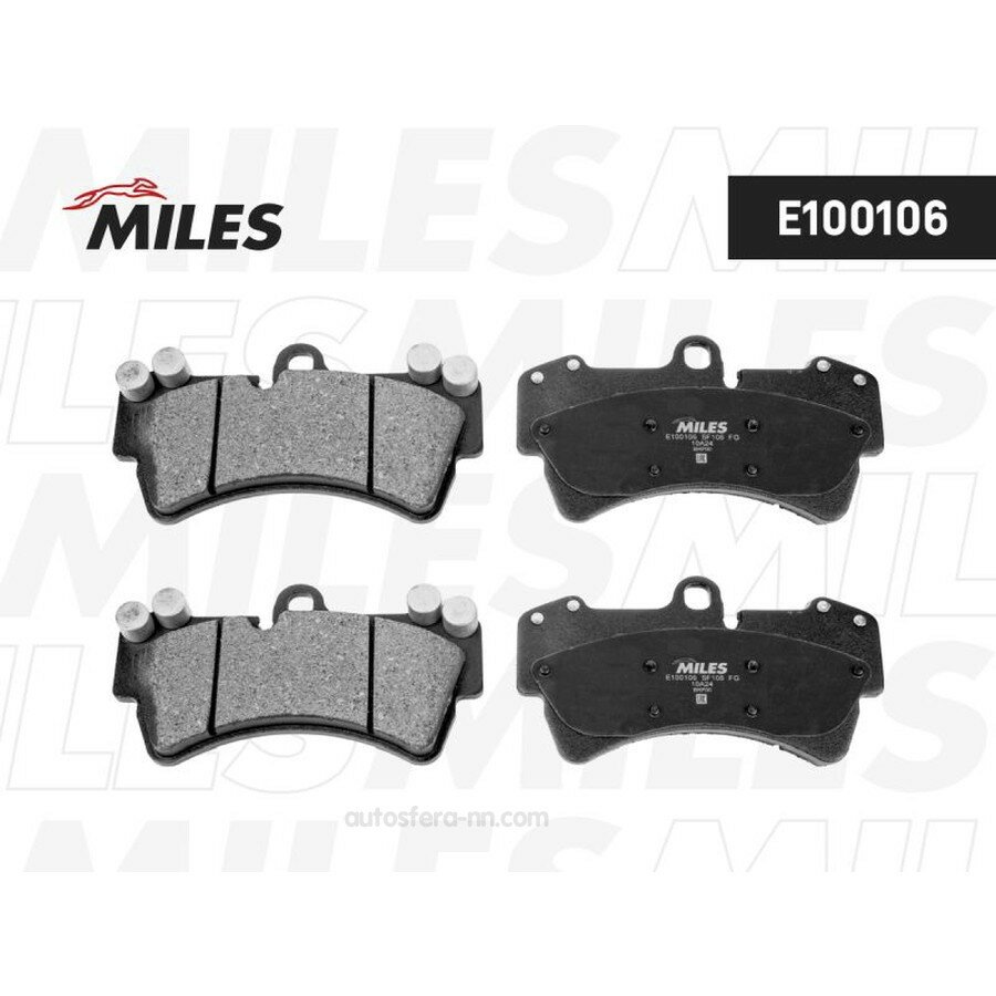 MILES E100106 Колодки тормозные AUDI Q7/VW TOUAREG/PORCSHE CAYENNE 02- R18 пер. SemiMetallic