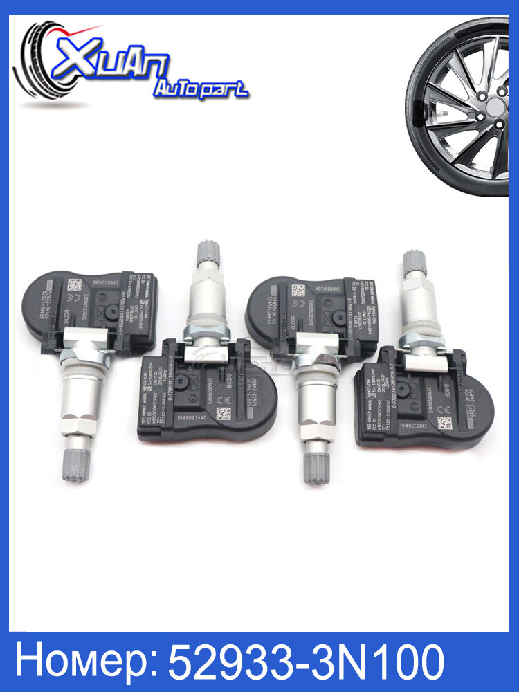 Автомобильный TPMS датчик мониторинга давления шины для Genesis G80 Hyundai Ascello Arião Solanto 433 МГц 52933-3N100 52933-2M650 52933-B1100
