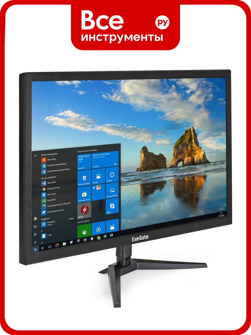 Монитор ExeGate 24" EB2400A VA LED Grade A+, FHD, 1920x1080 75Гц, 16:9, 200cd/m2, 3000:1, 170/160, 5ms, D-Sub, HDMI, Flicker-free, Low Blue Light 297377