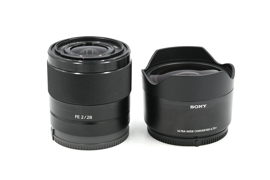 Объектив Sony FE 28mm f/2 + SEL-075UWC конвертер