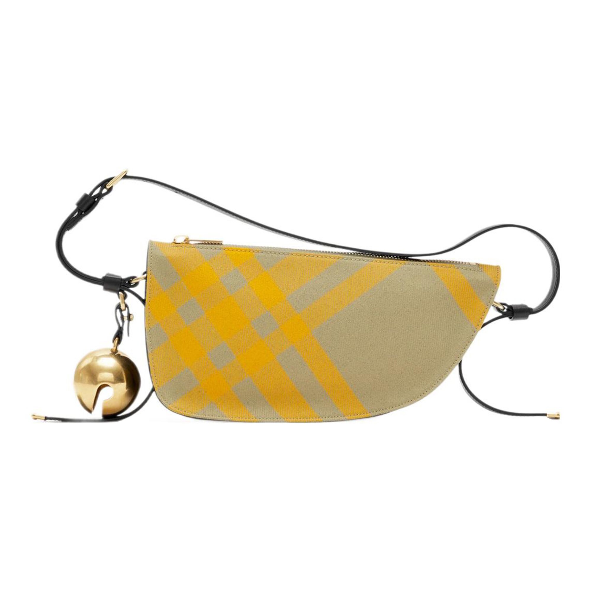 Сумка BURBERRY, фактура плетеная, Желтый — фото 1