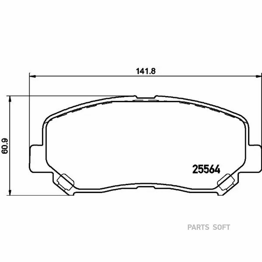 TEXTAR 2556405 Колодки тормозные MAZDA CX-5 11- перед.