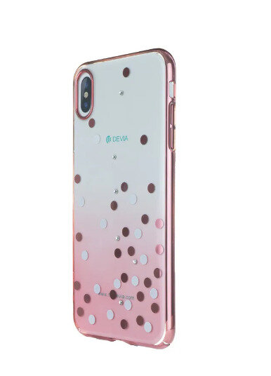Чехол Devia для iPhone Xs, iPhone X Polka Crystal Series, розовый