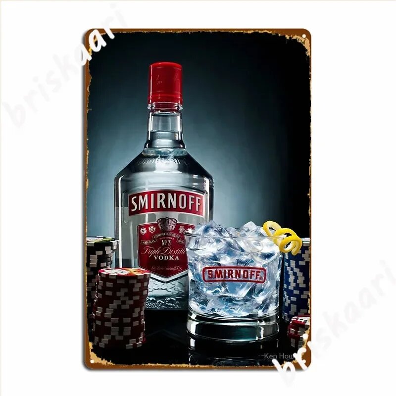 Металлическая табличка Smirnoff Vodka 20x30см