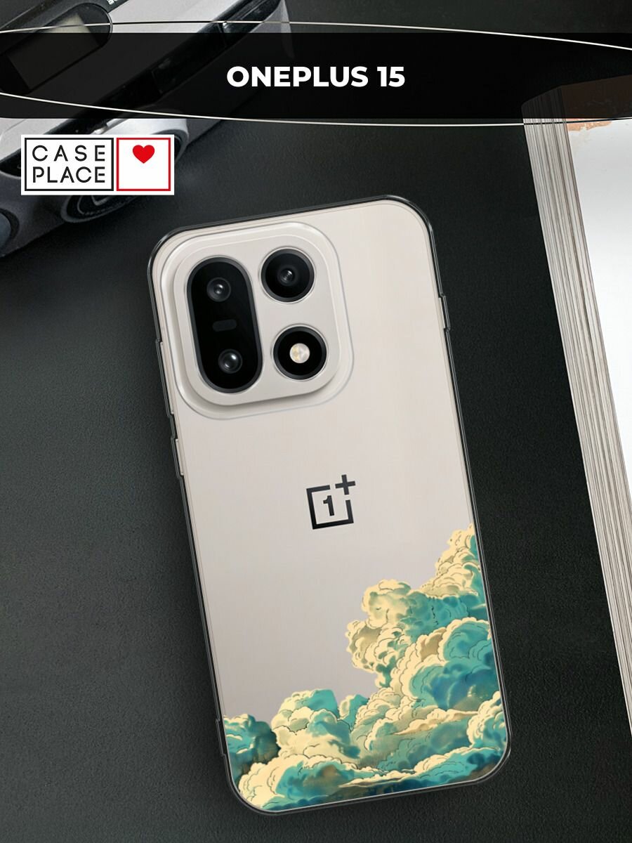 Чехол на OnePlus 15 / Ван Плас 15 с принтом Ночное небо и облака, прозрачный