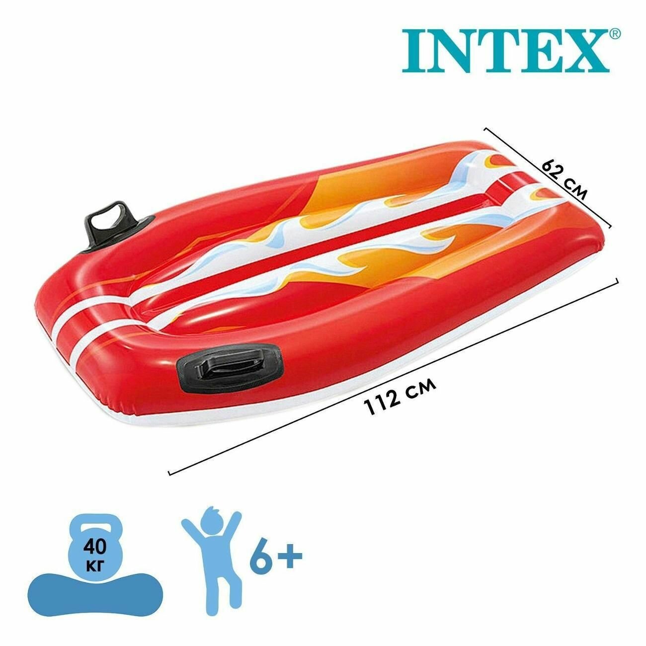 Надувная плавательная доска-матрас Intex 58165NP