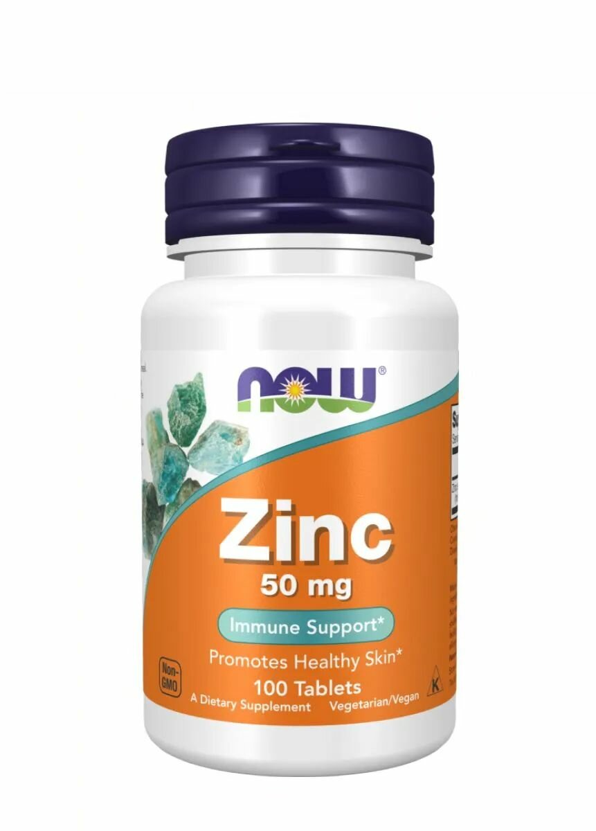 Цинк глюконат NOW Zinc Gluconate 50 мг. (100 таб.)