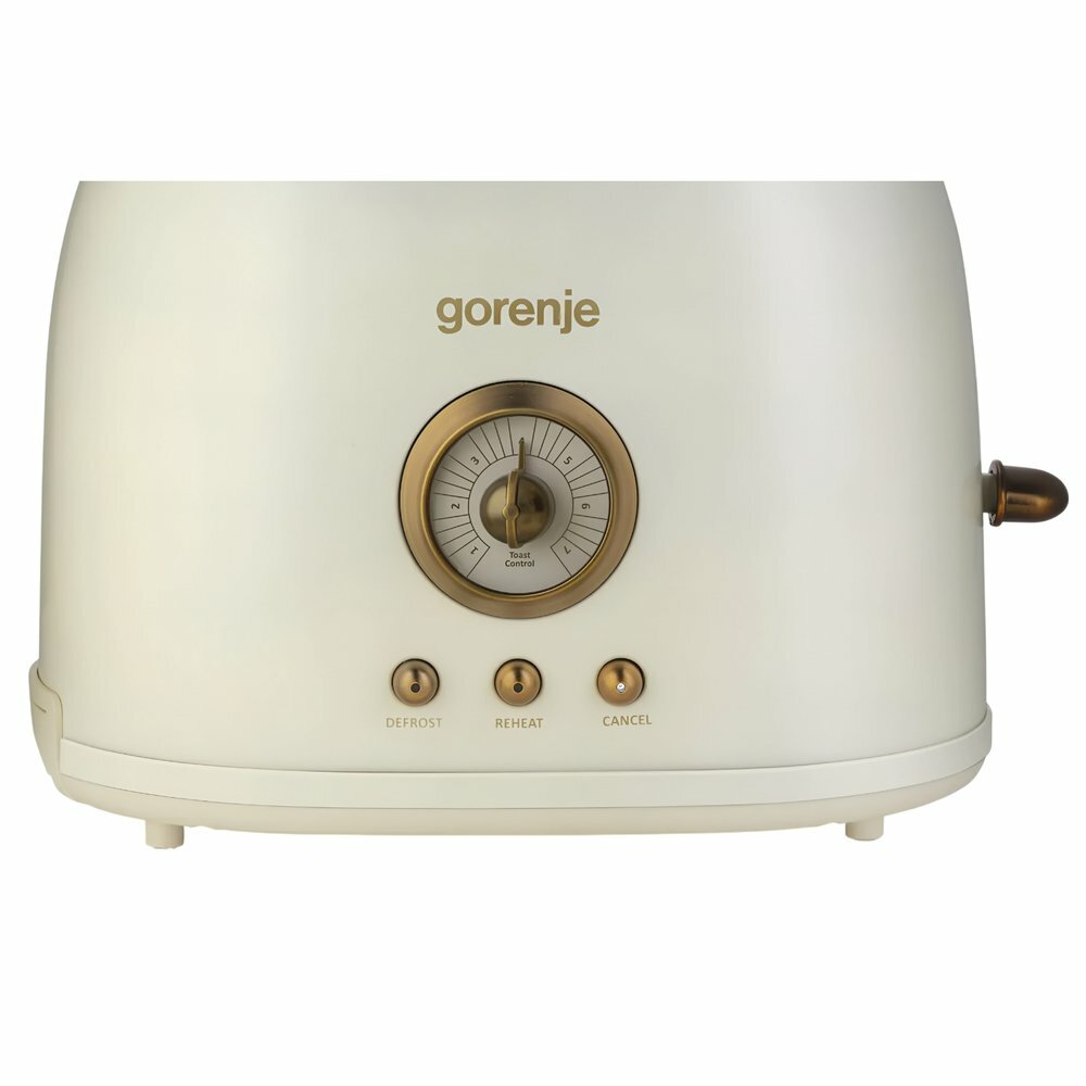 Тостер Gorenje T850CD, механическое управление, 2 отделения, 850 Вт, бежевый