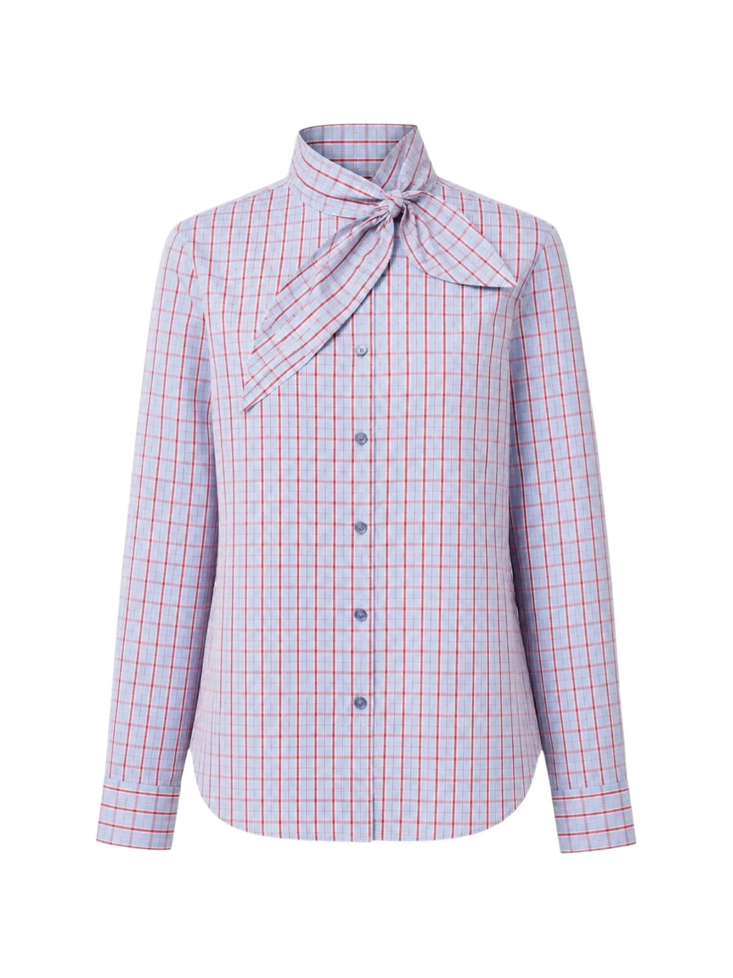 Рубашка ESSENTIEL ANTWERP Check-pattern pussy-bow shirt